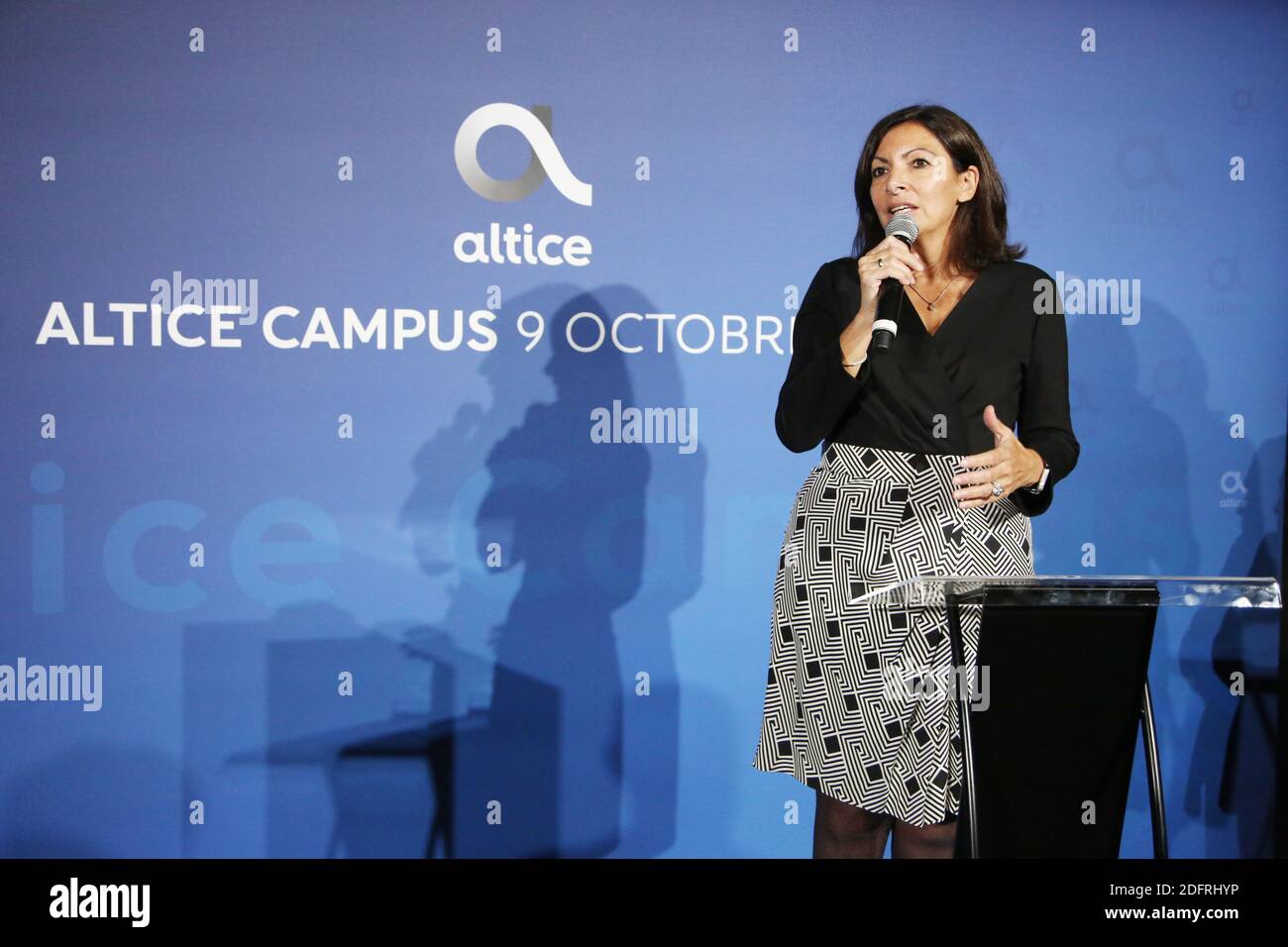 Anne Hidalgo attending Altice Campus Opening in Paris on October 09 ...