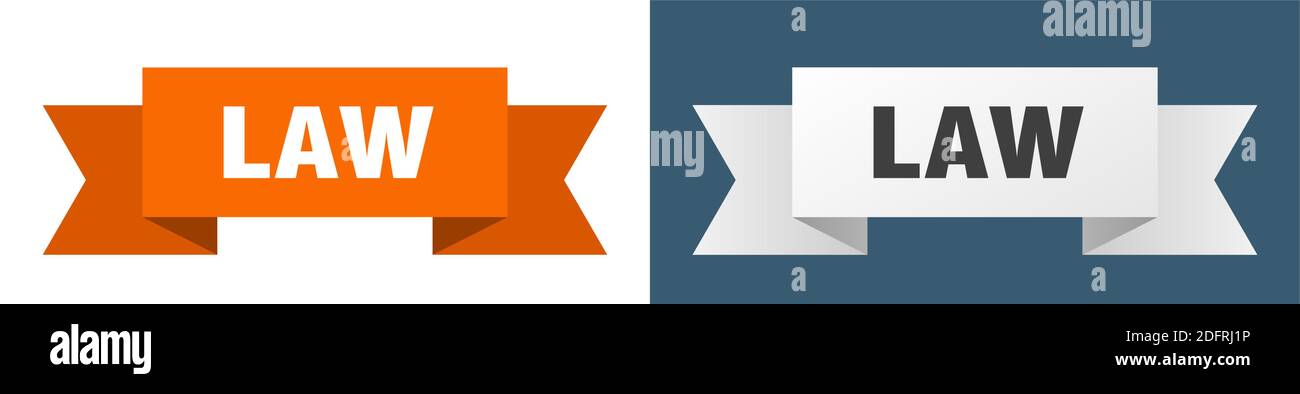 law ribbon. law isolated paper banner. sign Stock Vector Image & Art ...