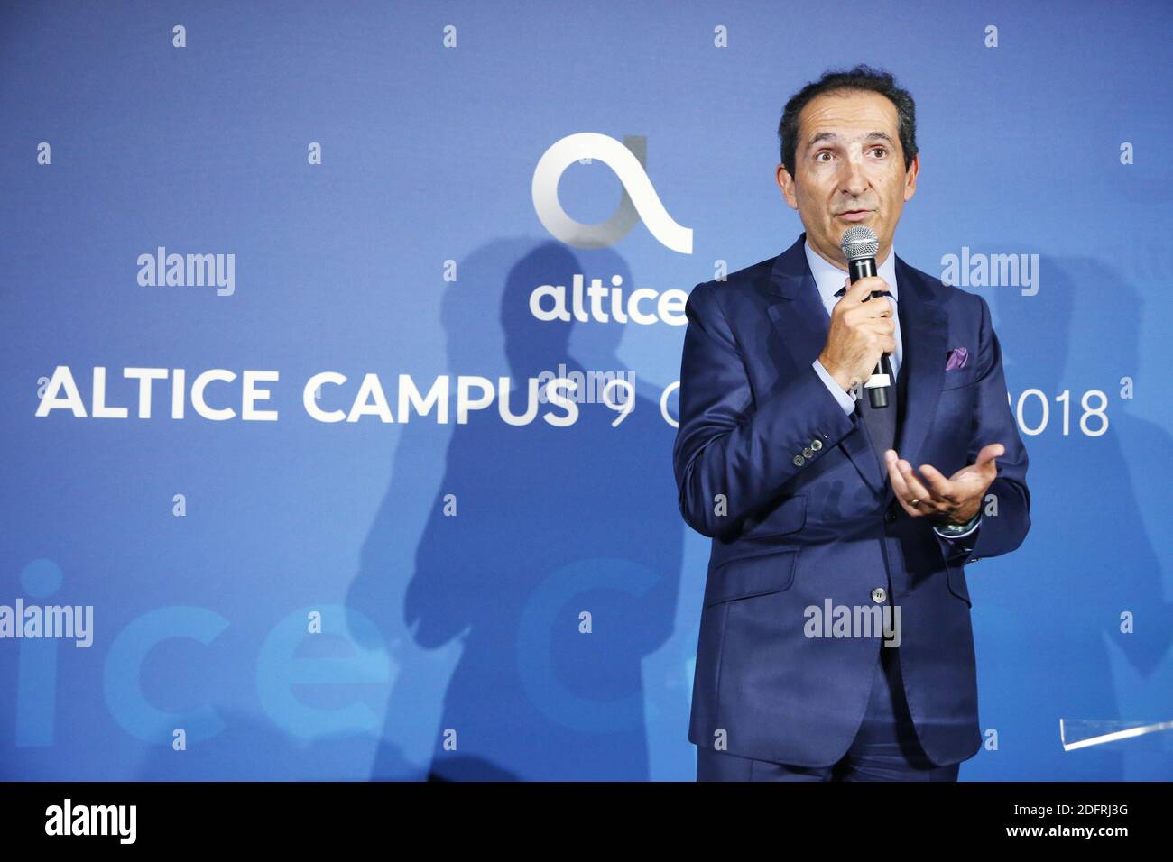 Patrick Drahi attending Altice Campus Opening in Paris on October 09 ...
