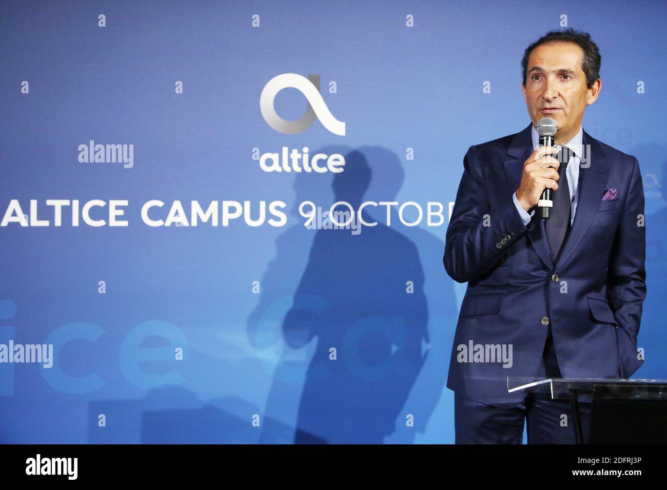 Patrick Drahi attending Altice Campus Opening in Paris on October 09 ...