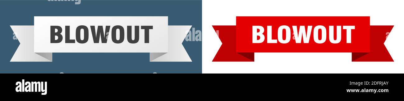 blowout ribbon. blowout isolated paper banner. sign Stock Vector Image ...