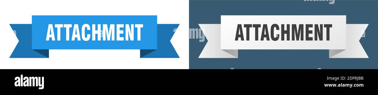 attachment ribbon. attachment isolated paper banner. sign Stock Vector ...