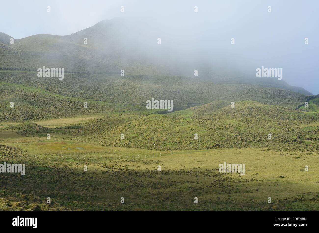 The high volcanic plateau of Pico island, Azores archipelago, Portugal ...