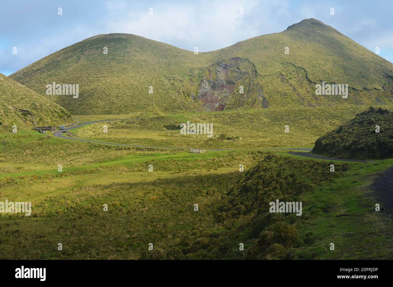 The high volcanic plateau of Pico island, Azores archipelago, Portugal ...