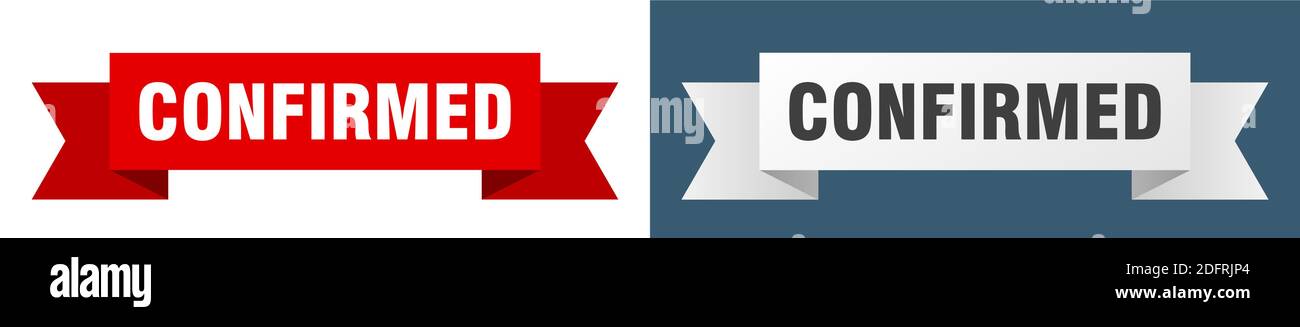 confirmed ribbon. confirmed isolated paper banner. sign Stock Vector ...