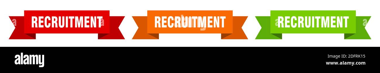 recruitment ribbon. recruitment isolated paper banner. sign Stock ...