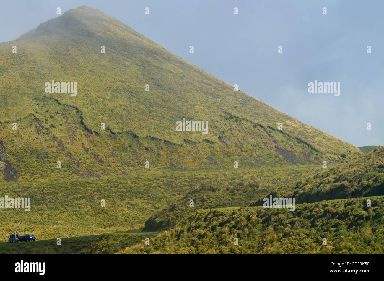 The high volcanic plateau of Pico island, Azores archipelago, Portugal ...