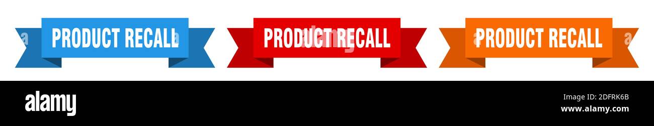 product recall ribbon. product recall isolated paper banner. sign Stock ...