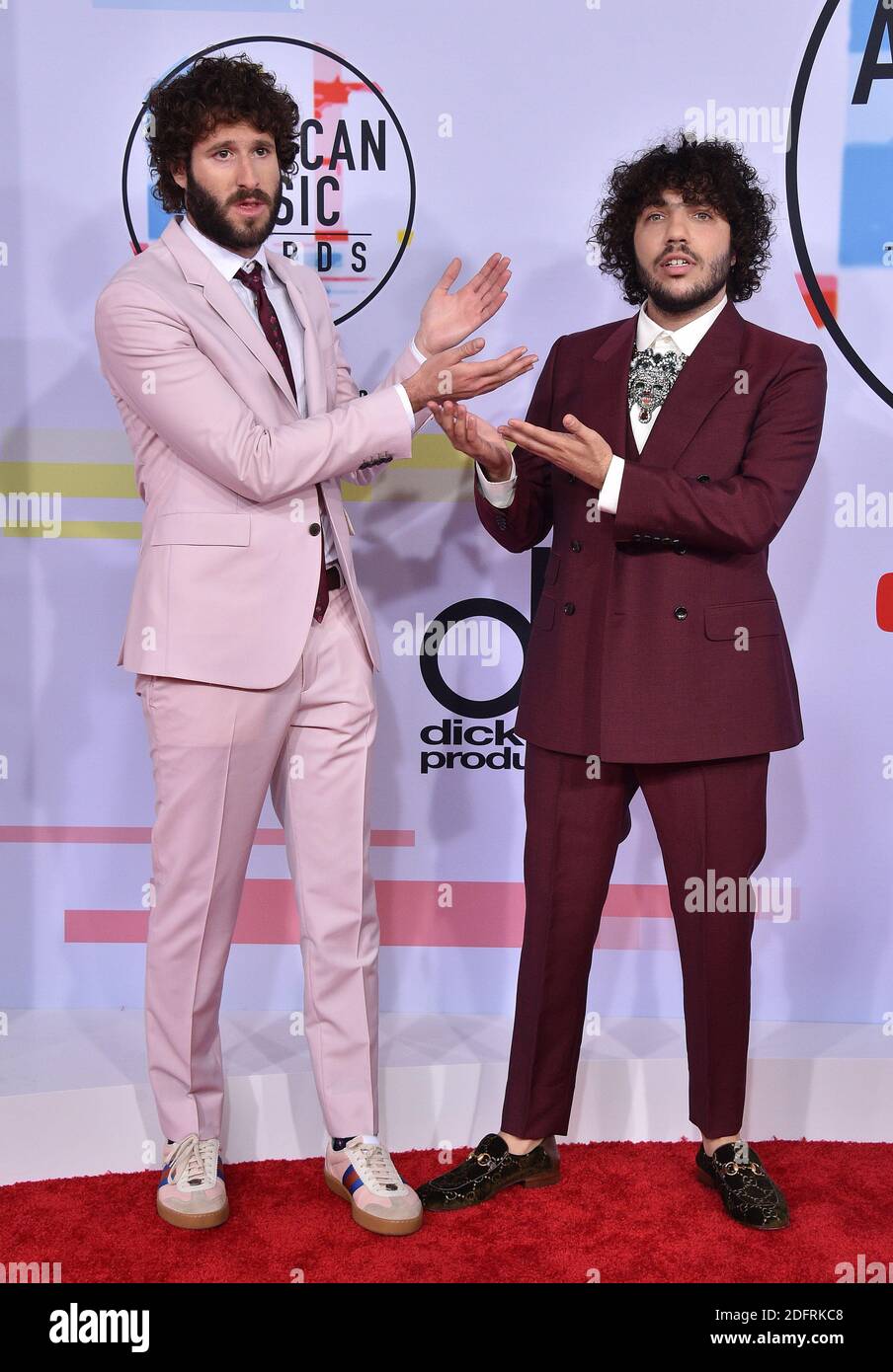 Lil Dicky and Benny Blanco attend the 2018 American Music Awards at ...