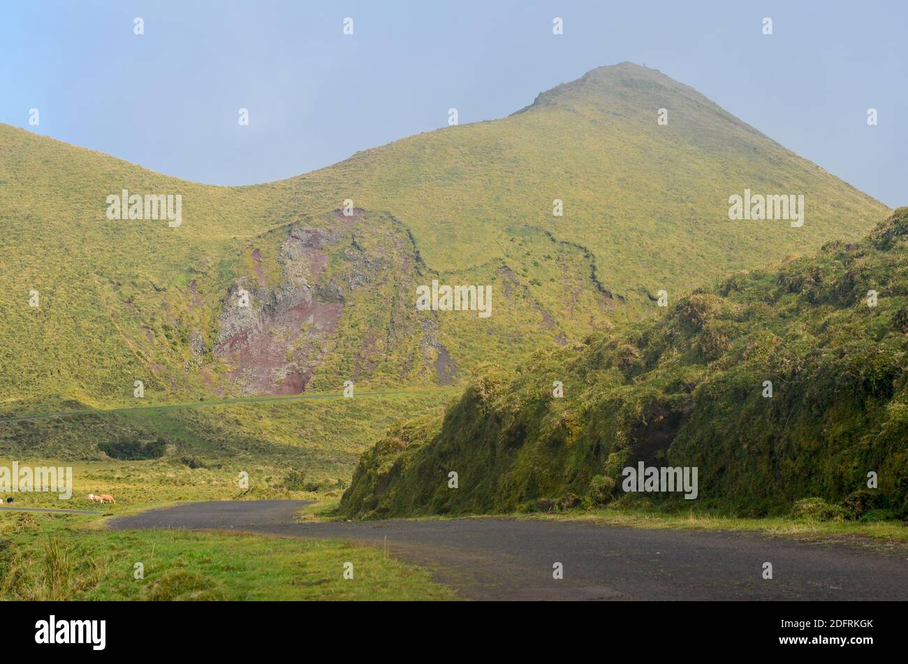 The high volcanic plateau of Pico island, Azores archipelago, Portugal ...