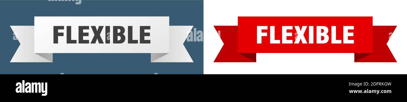 flexible ribbon. flexible isolated paper banner. sign Stock Vector ...