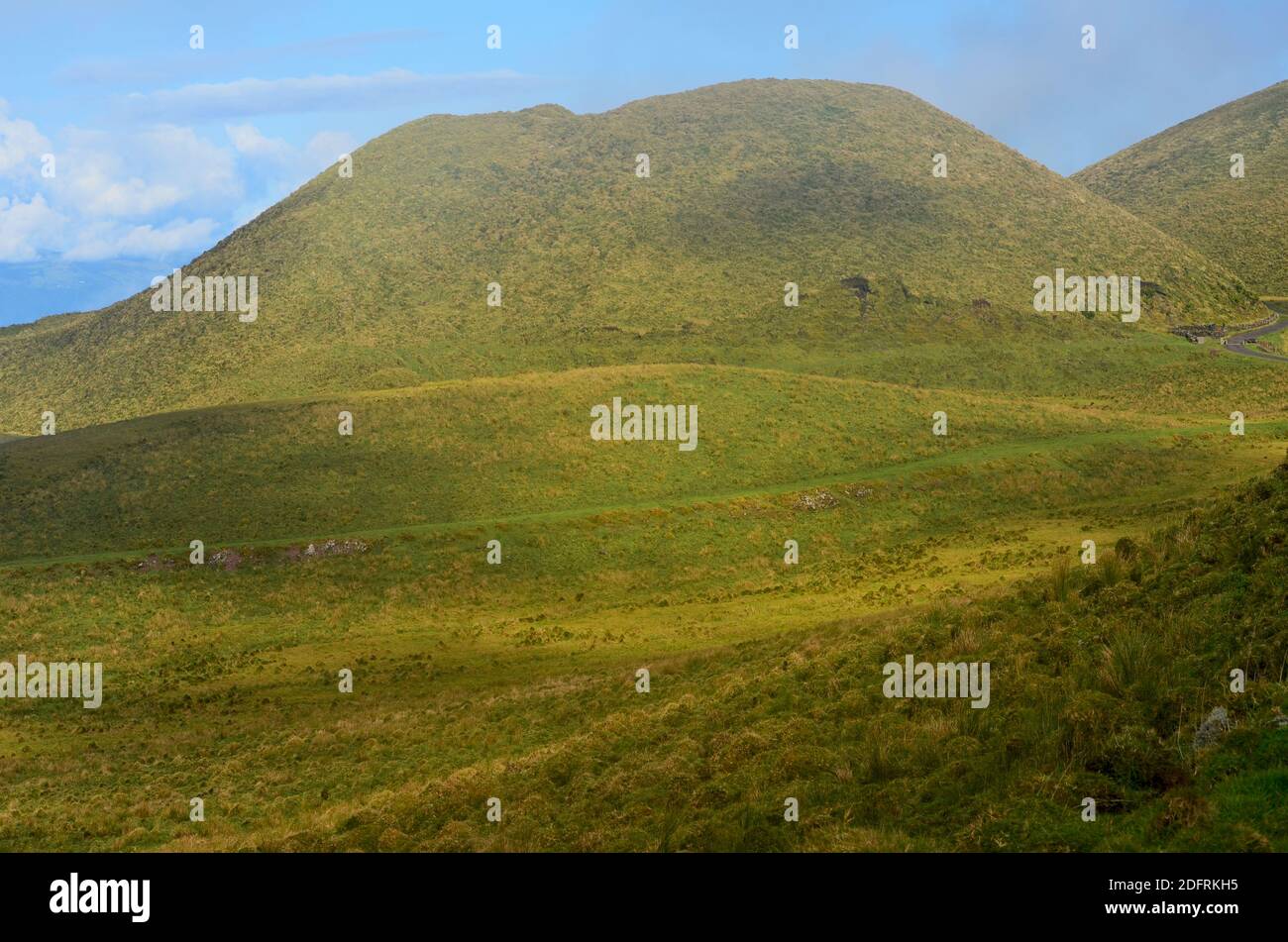 The high volcanic plateau of Pico island, Azores archipelago, Portugal ...