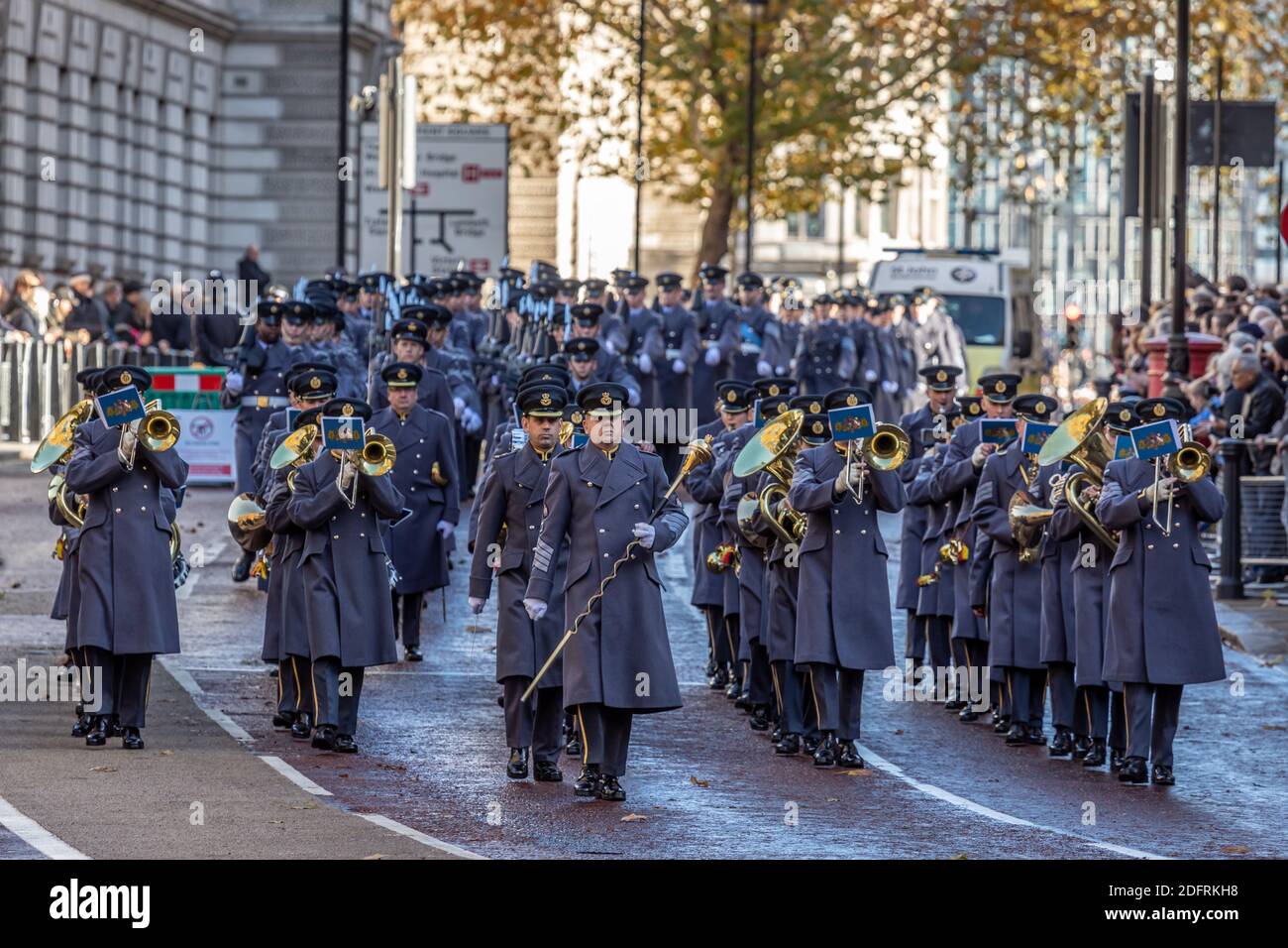 Band of the Royal Air Force, Birdcage Walk, London Stock Photo - Alamy