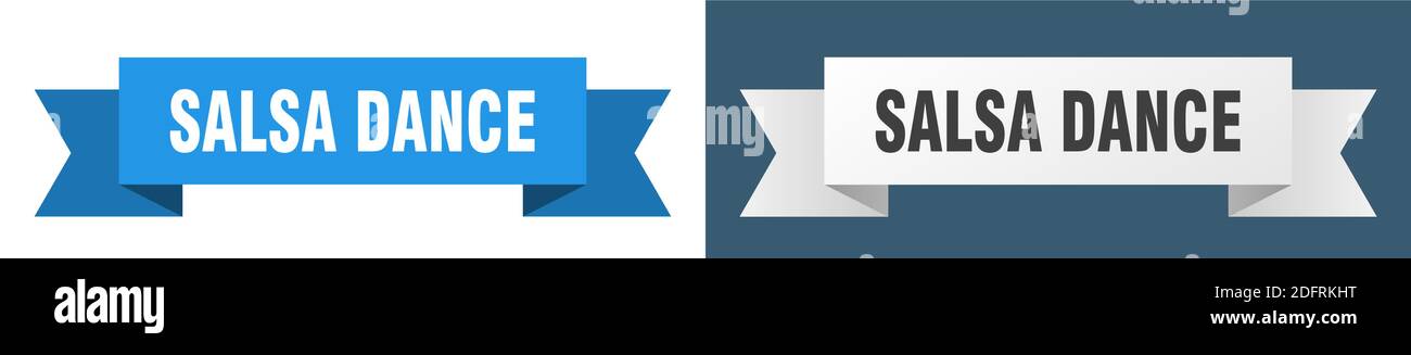 salsa dance ribbon. salsa dance isolated paper banner. sign Stock ...