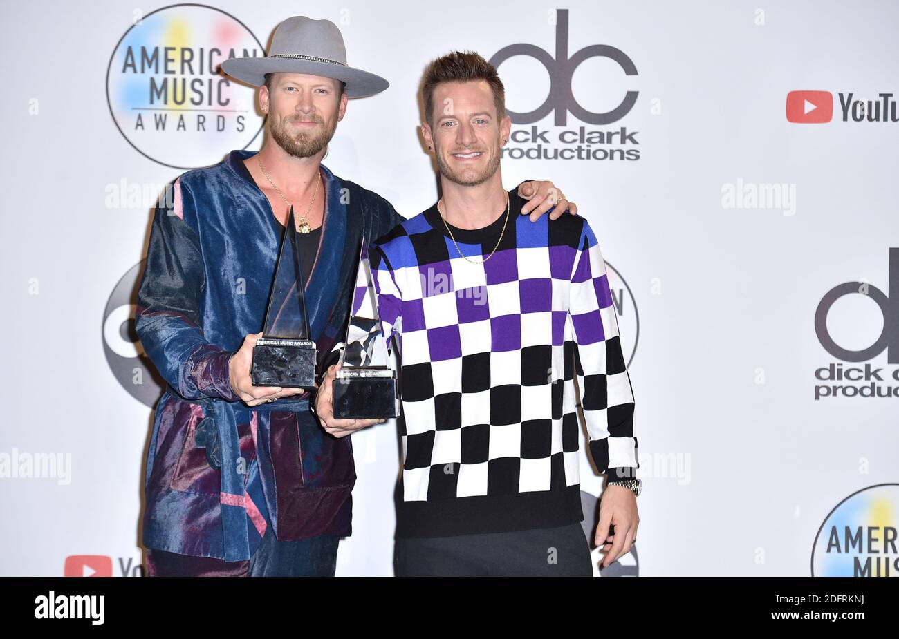 Brian Kelley and Tyler Hubbard of Florida Georgia Line pose in the ...