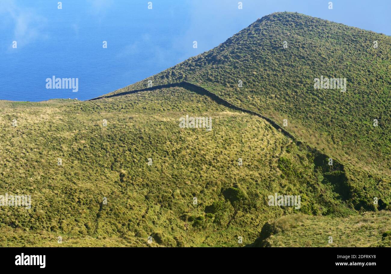 The high volcanic plateau of Pico island, Azores archipelago, Portugal ...