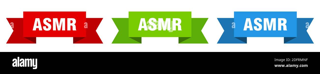 asmr ribbon. asmr isolated paper banner. sign Stock Vector Image & Art ...