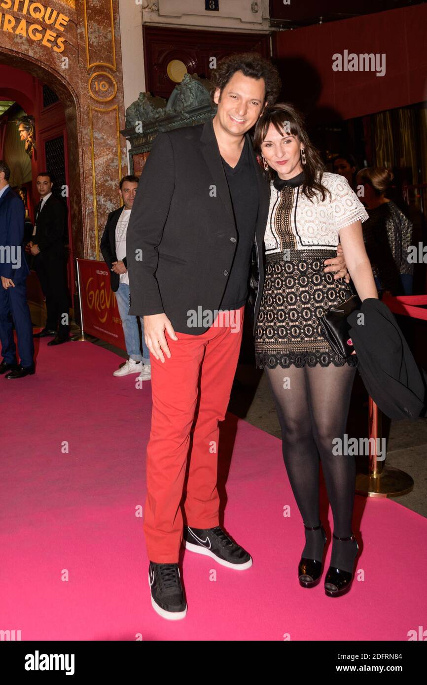 Magician Eric Antoine poses with his wife Calista Sinclair as they arrive for the unveiling of ...