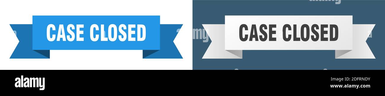 case closed ribbon. case closed isolated paper banner. sign Stock ...