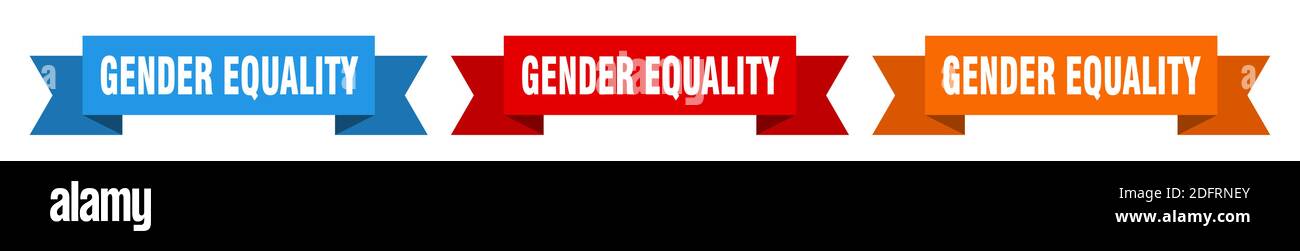 gender equality ribbon. gender equality isolated paper banner. sign ...