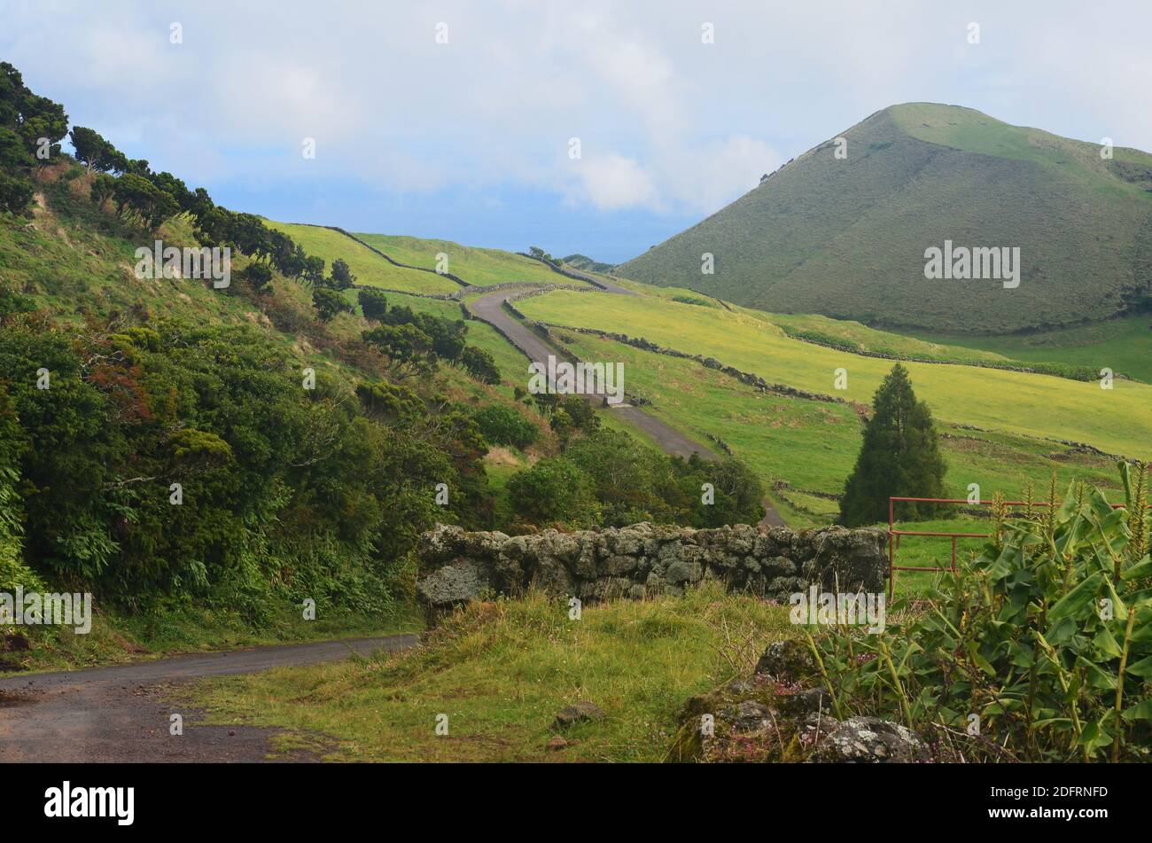 The high volcanic plateau of Pico island, Azores archipelago, Portugal ...