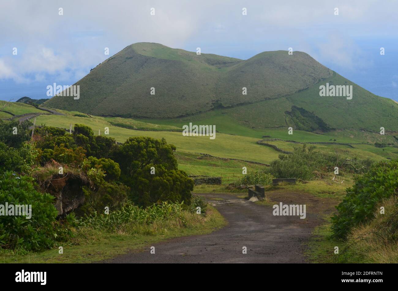 The high volcanic plateau of Pico island, Azores archipelago, Portugal ...