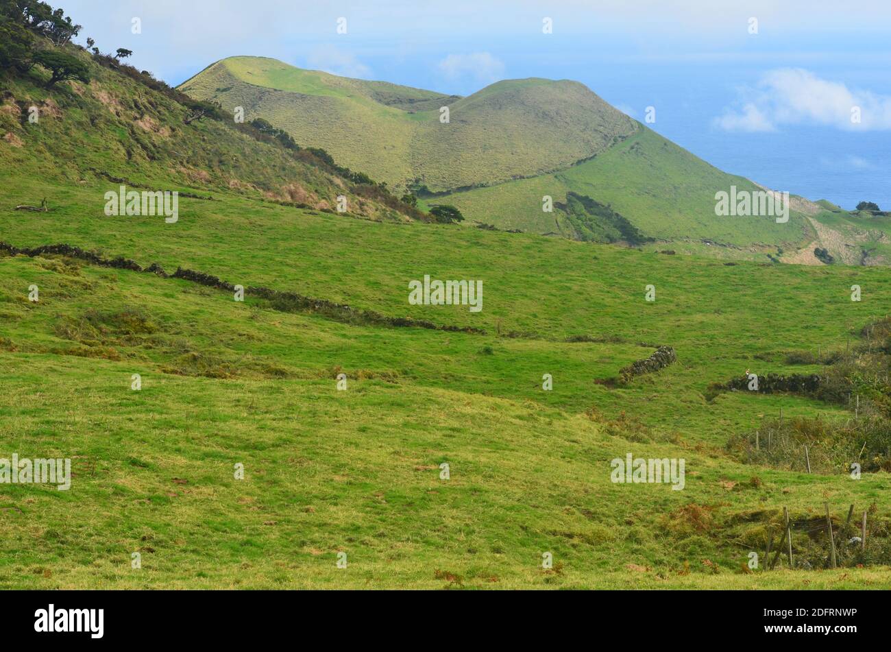 The high volcanic plateau of Pico island, Azores archipelago, Portugal ...