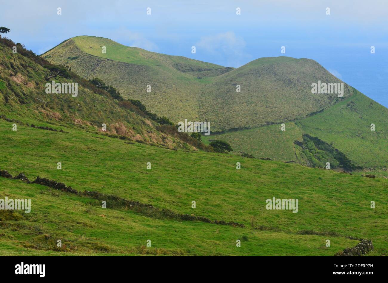 The high volcanic plateau of Pico island, Azores archipelago, Portugal ...
