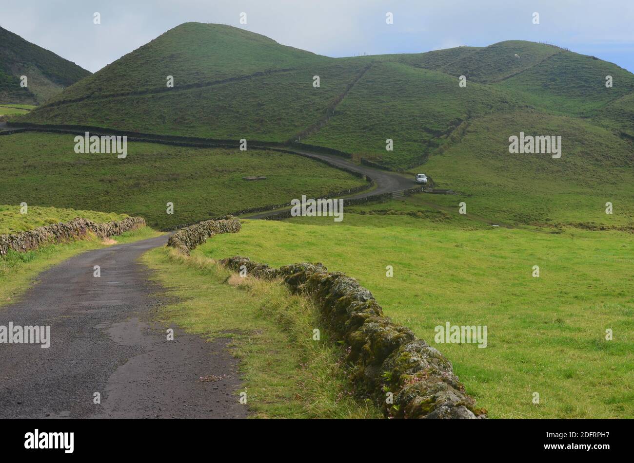 The high volcanic plateau of Pico island, Azores archipelago, Portugal ...