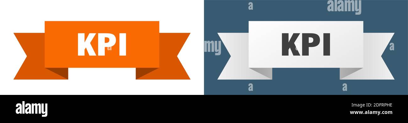 kpi ribbon. kpi isolated paper banner. sign Stock Vector Image & Art ...