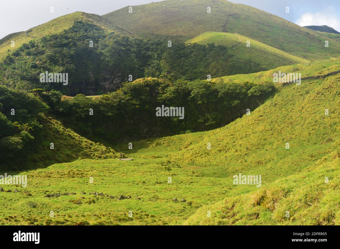The high volcanic plateau of Pico island, Azores archipelago, Portugal ...