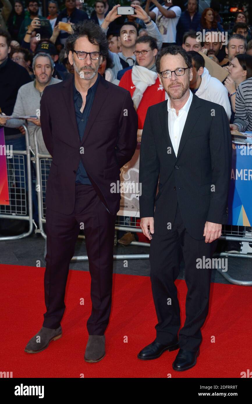 Joel Coen and Ethan Coen attending the Premiere of The Ballad of Buster ...