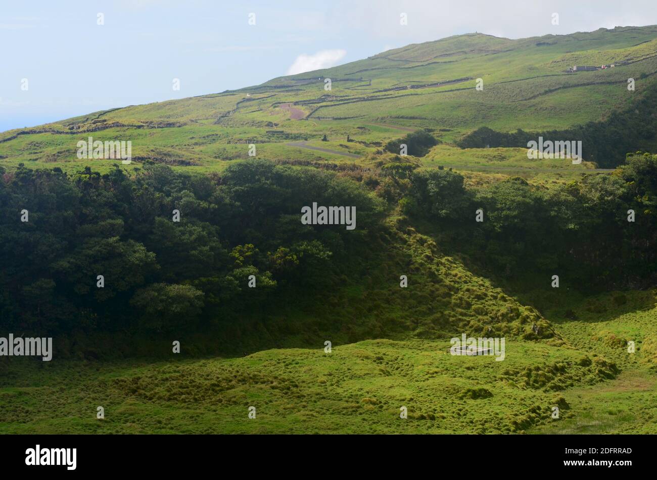 The high volcanic plateau of Pico island, Azores archipelago, Portugal ...