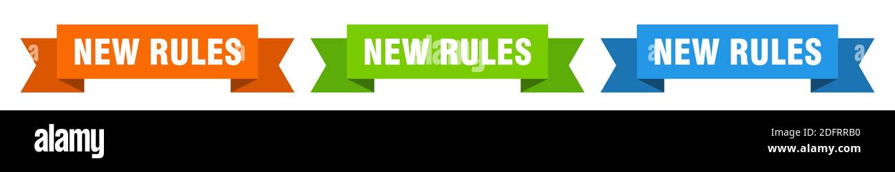 new rules ribbon. new rules isolated paper banner. sign Stock Vector ...