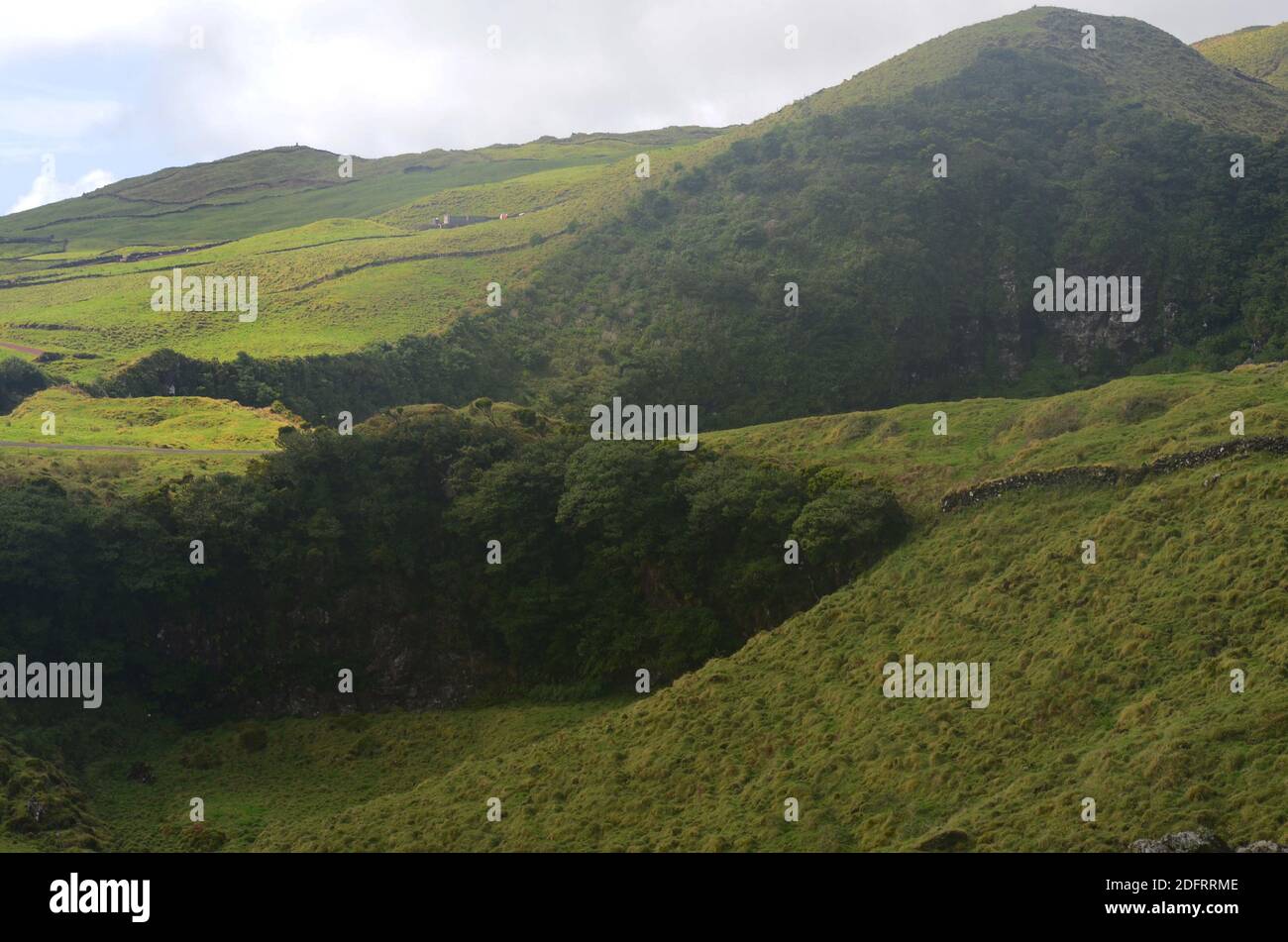 The high volcanic plateau of Pico island, Azores archipelago, Portugal ...