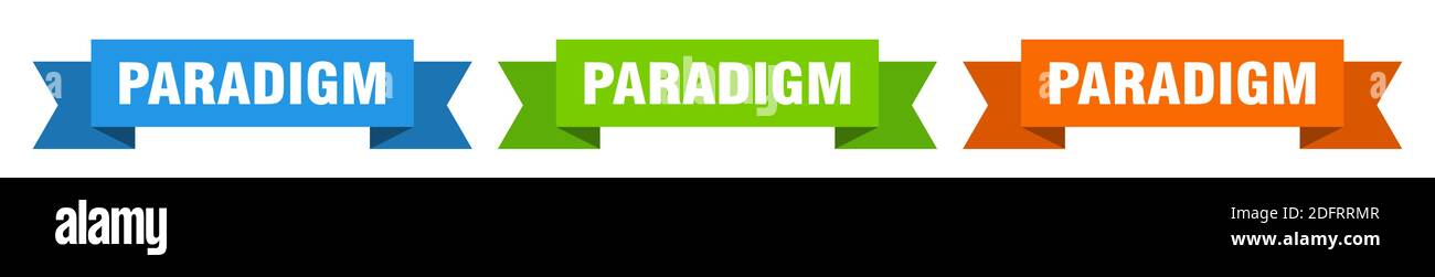 paradigm ribbon. paradigm isolated paper banner. sign Stock Vector ...