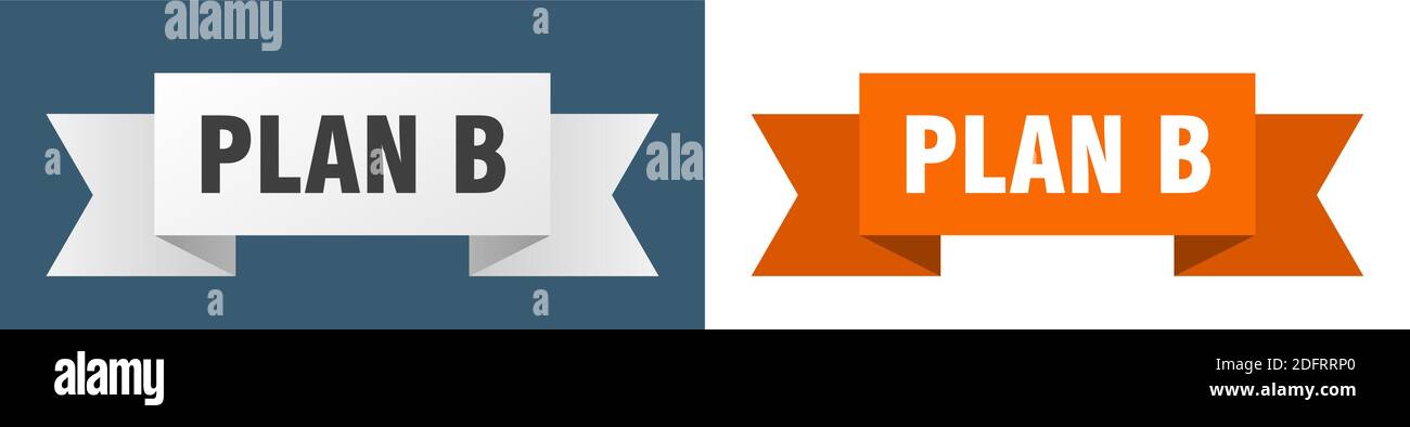 plan b ribbon. plan b isolated paper banner. sign Stock Vector Image ...