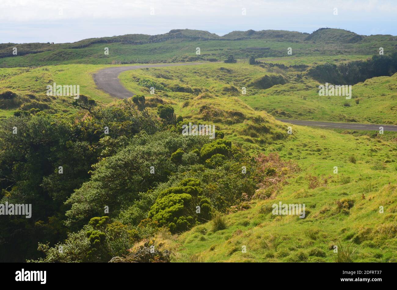 The high volcanic plateau of Pico island, Azores archipelago, Portugal ...