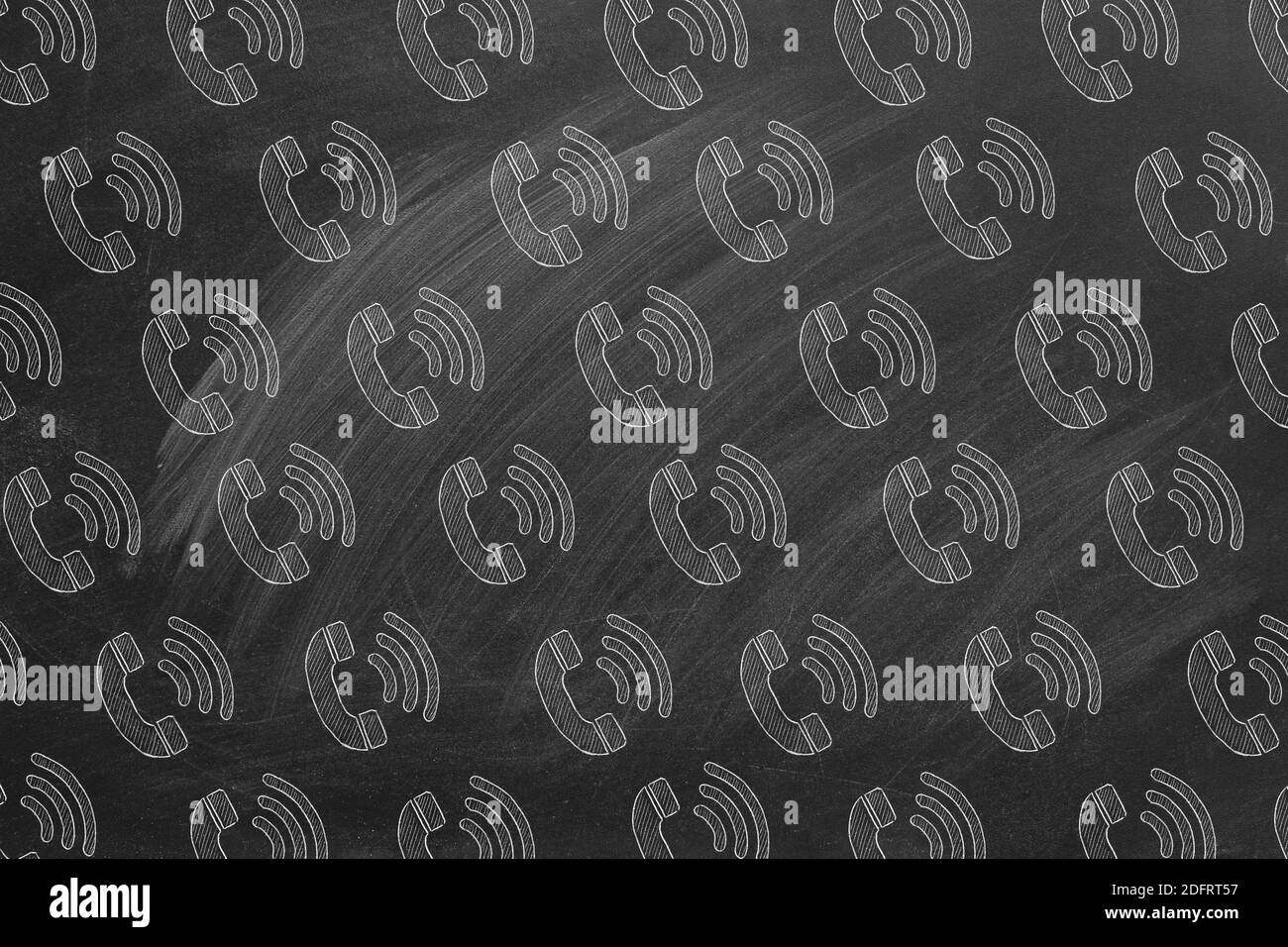 Phone pattern in chalk Stock Photo - Alamy