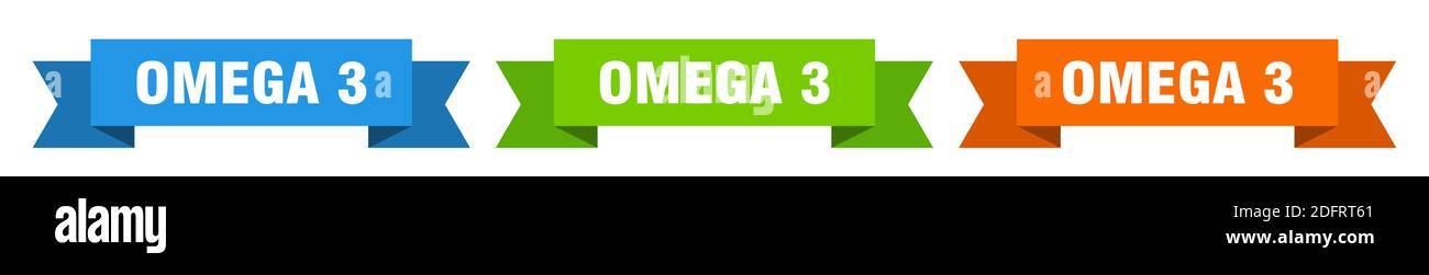 omega 3 ribbon. omega 3 isolated paper banner. sign Stock Vector Image ...