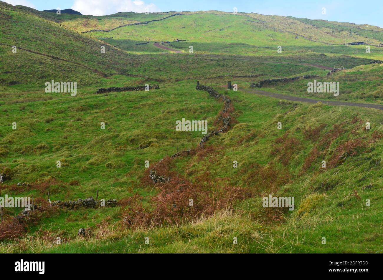 The high volcanic plateau of Pico island, Azores archipelago, Portugal ...