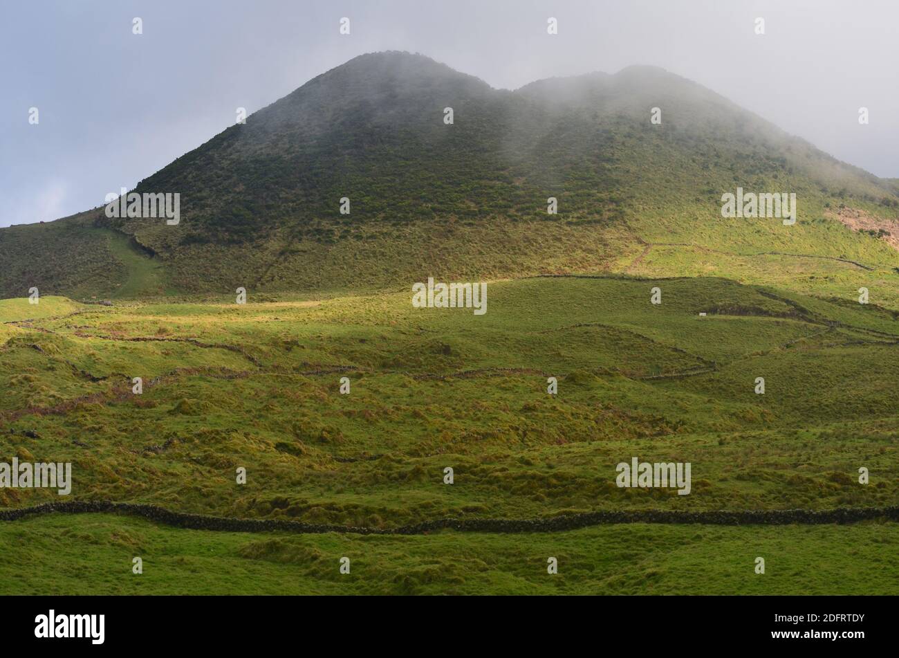 The high volcanic plateau of Pico island, Azores archipelago, Portugal ...