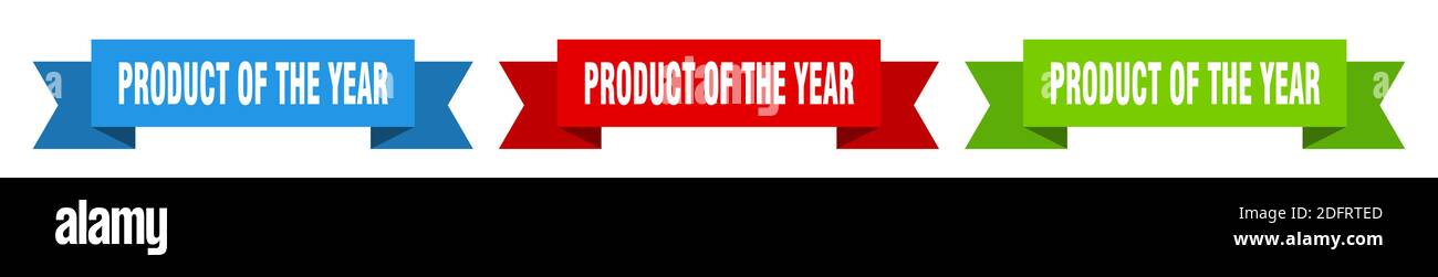 product of the year ribbon. product of the year isolated paper banner ...