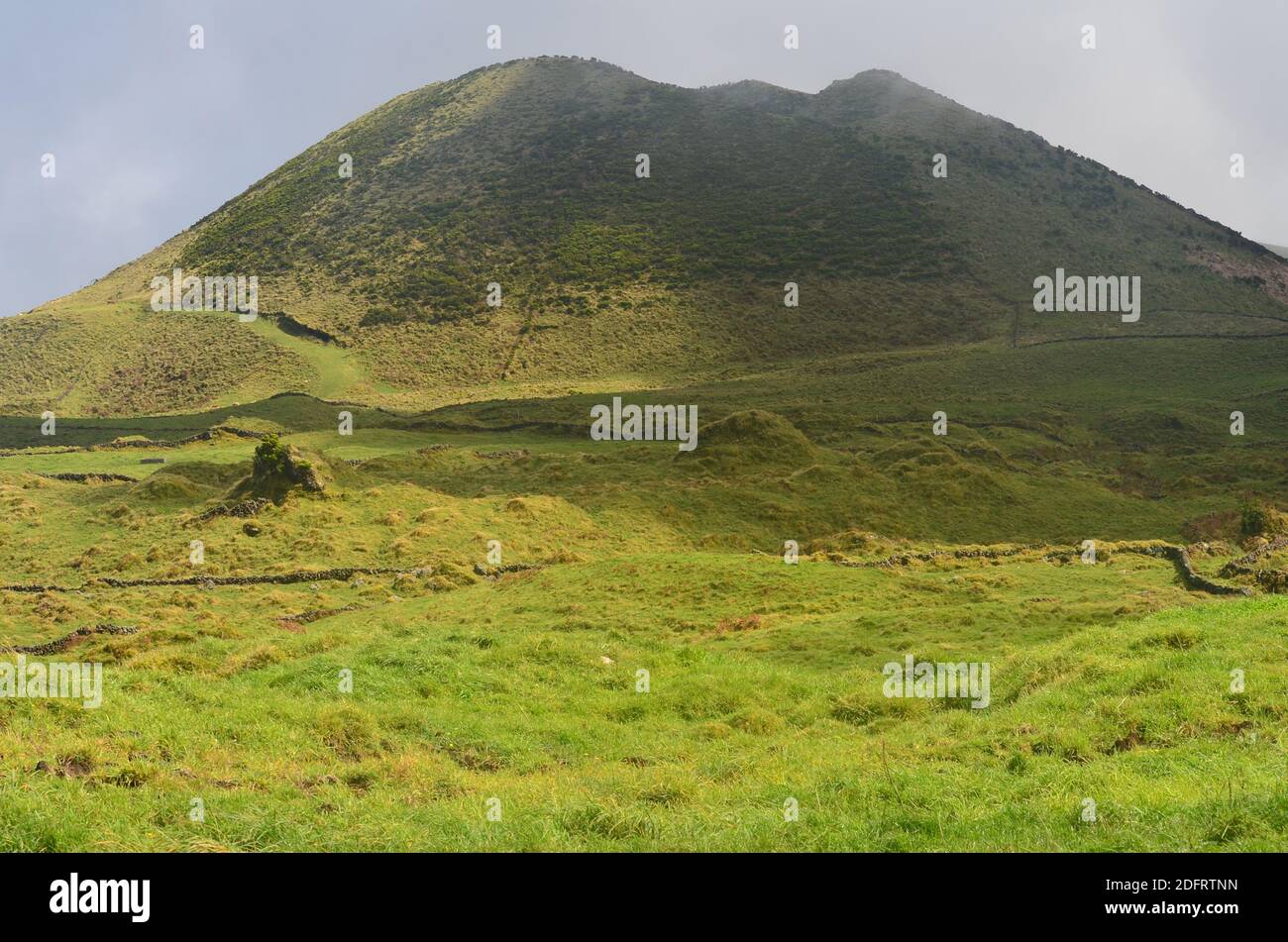 The high volcanic plateau of Pico island, Azores archipelago, Portugal ...
