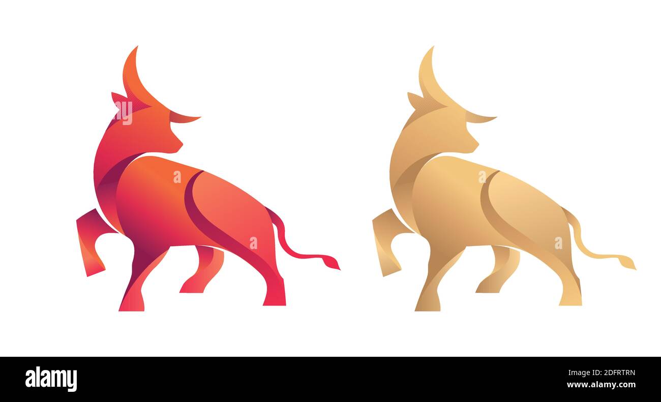 Chinese new year 2021 year of the ox, red cow, Chinese zodiac symbol ...
