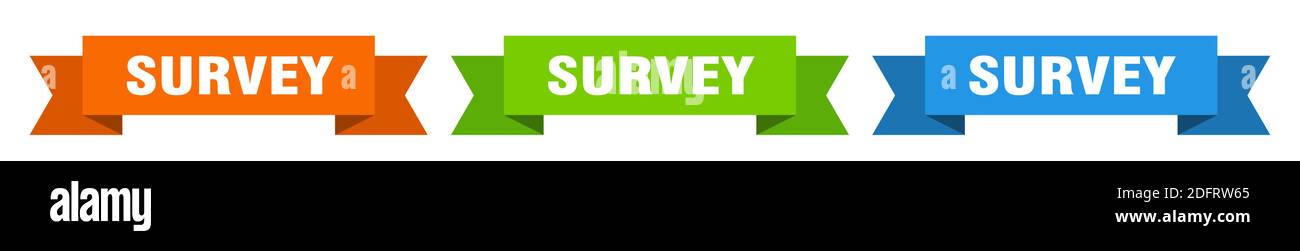 survey ribbon. survey isolated paper banner. sign Stock Vector Image ...