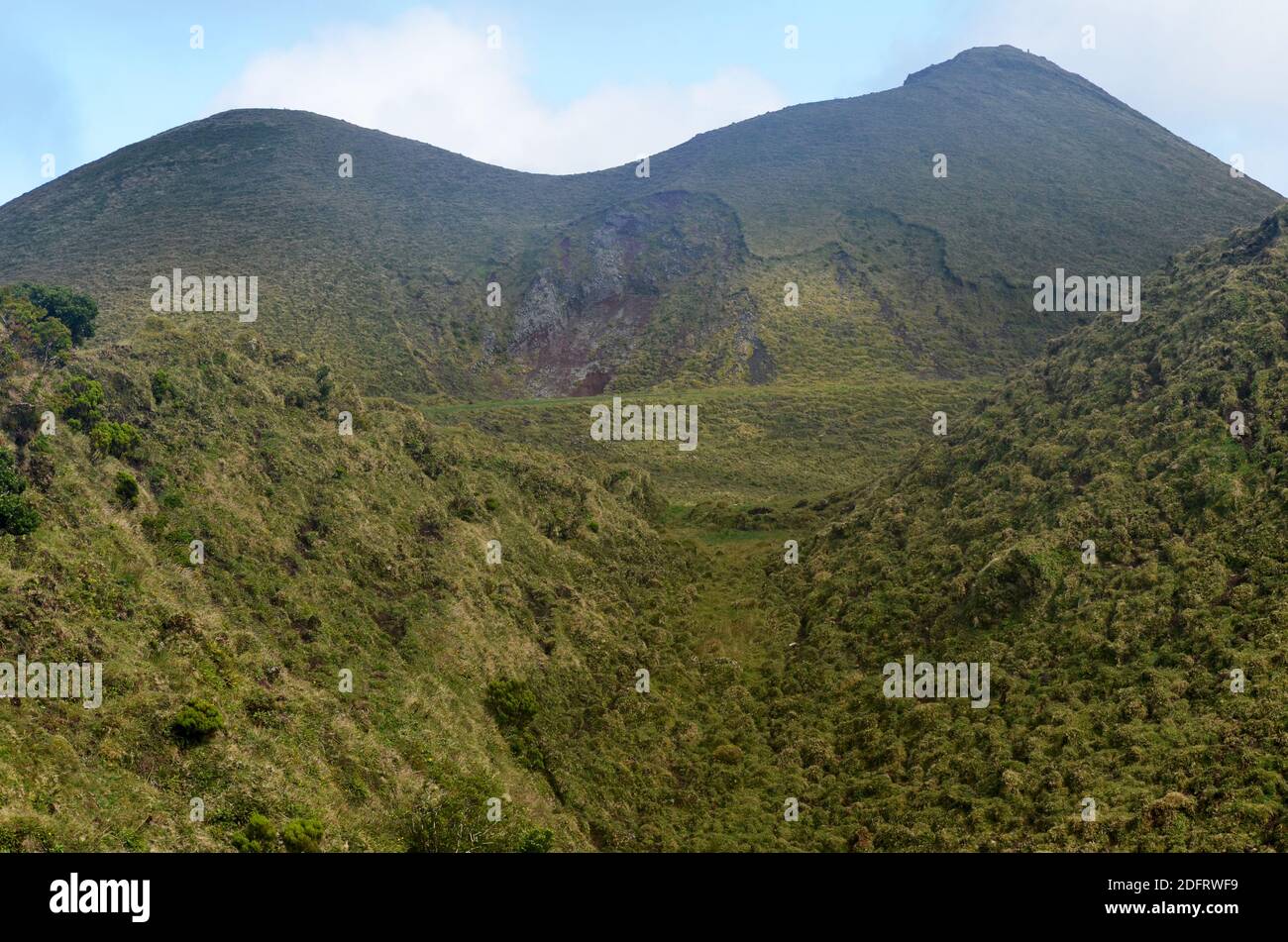 The high volcanic plateau of Pico island, Azores archipelago, Portugal ...