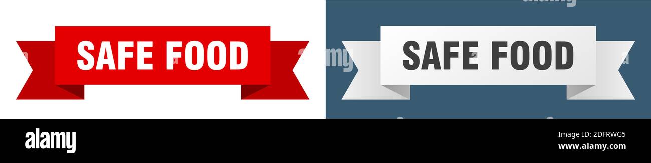 safe food ribbon. safe food isolated paper banner. sign Stock Vector ...