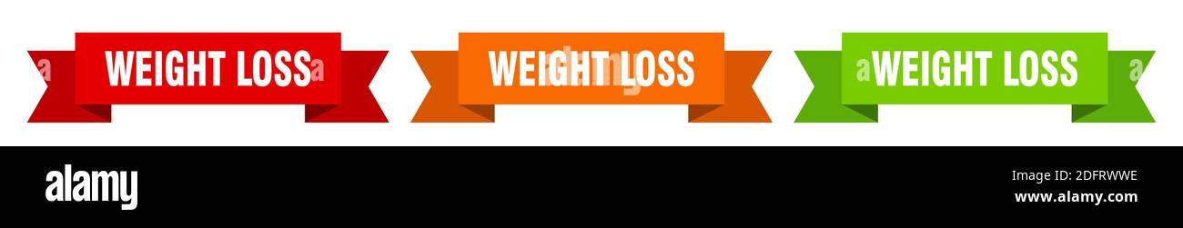 weight loss ribbon. weight loss isolated paper banner. sign Stock ...