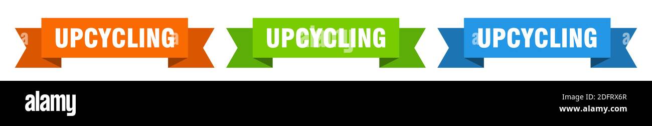 upcycling ribbon. upcycling isolated paper banner. sign Stock Vector ...